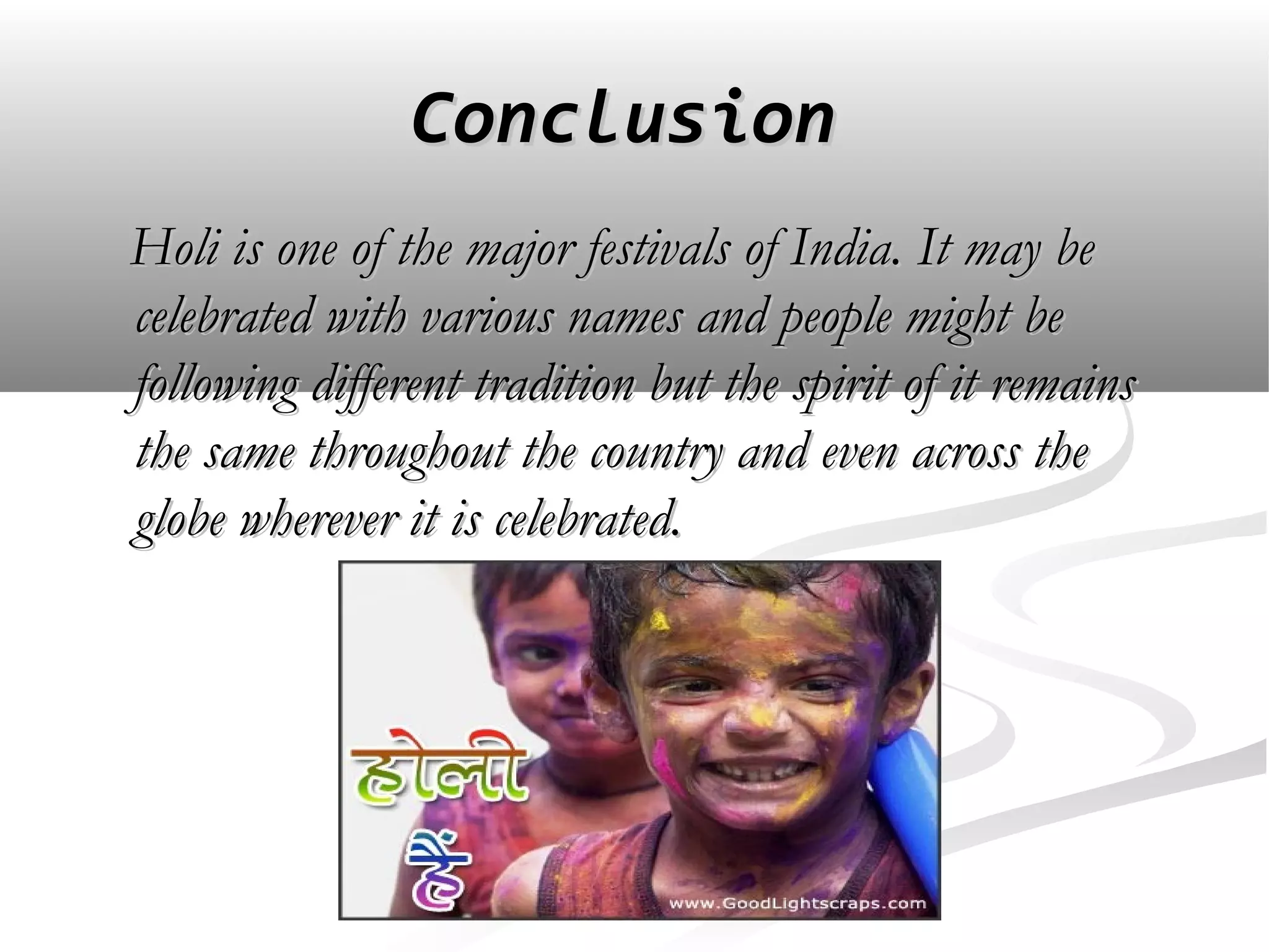 Presentation on Holi | PPT