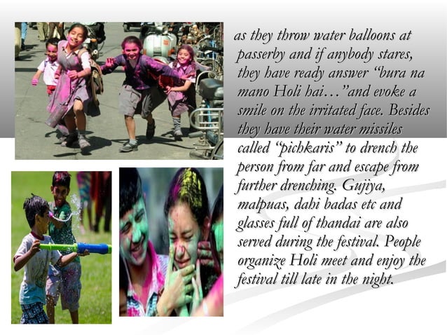 Presentation on Holi | PPT | Hinduism | Religion & Spirituality