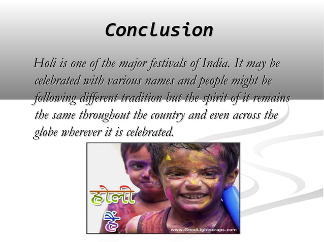 Presentation on Holi | PPT | Hinduism | Religion & Spirituality