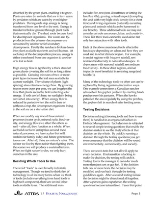 Holistic Management: A Whole-Farm Decision Making Framework | PDF ...