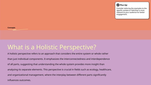 HOLISTIC AND PARTIAL.pptx Distinguishing a Holistic Perspective from a Partial Point of View | PPTX