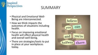 Mind-Body Connection for Well-Being | PPTX