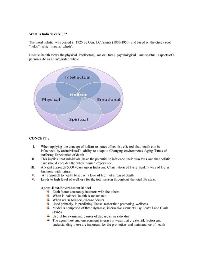 Holistic care model | DOCX