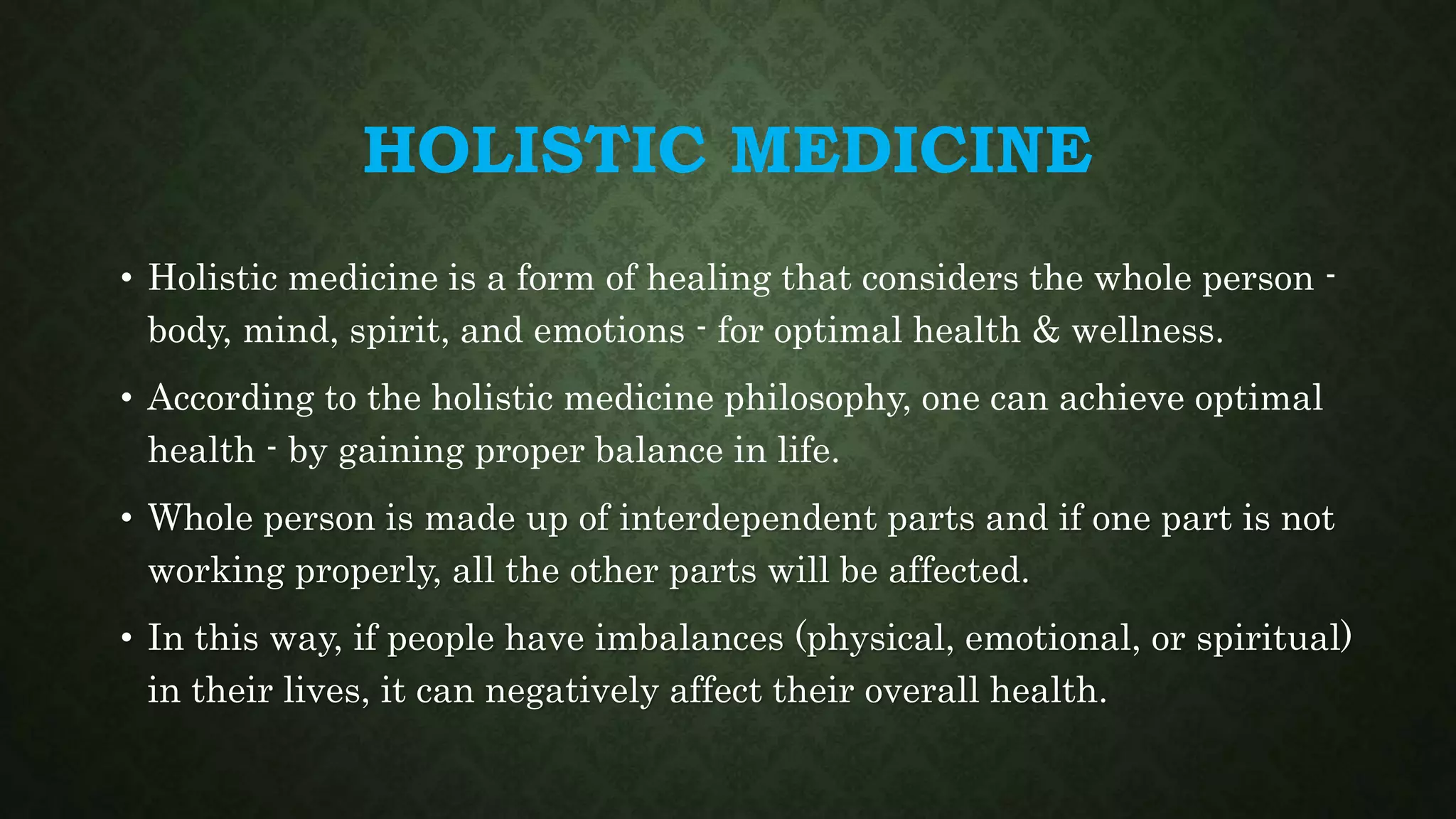 Holistic concept of health | PPTX