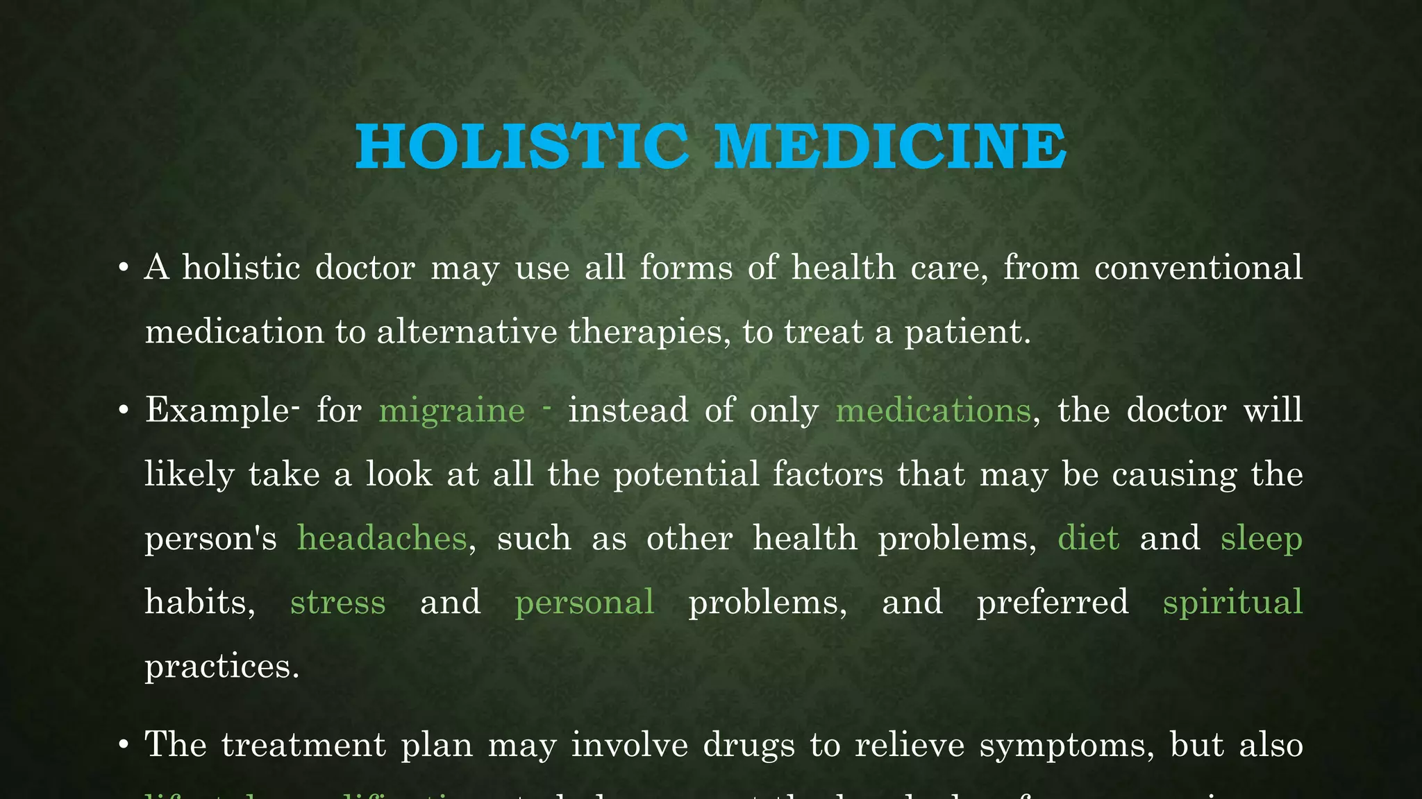 Holistic concept of health | PPTX