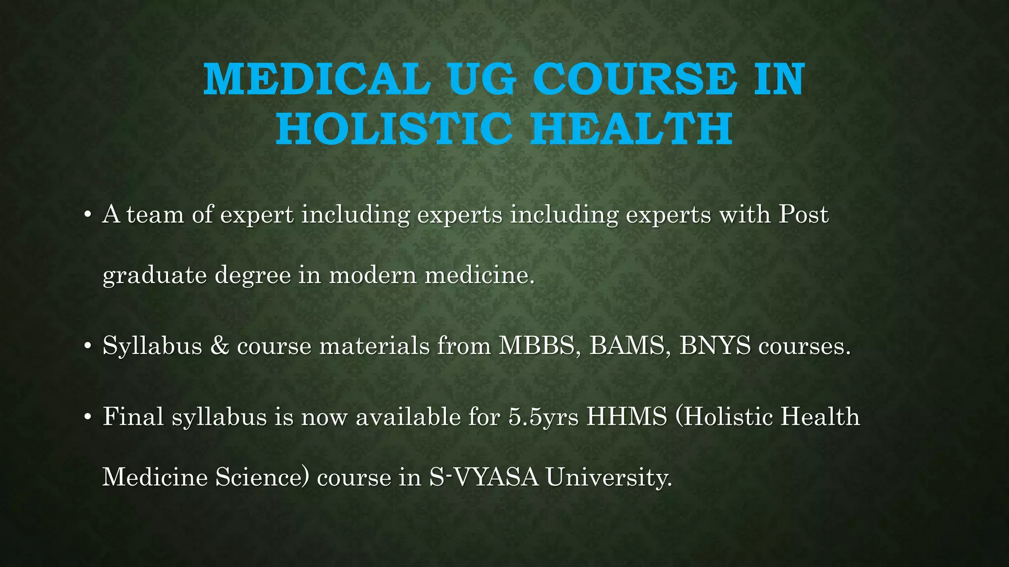 Holistic concept of health | PPTX