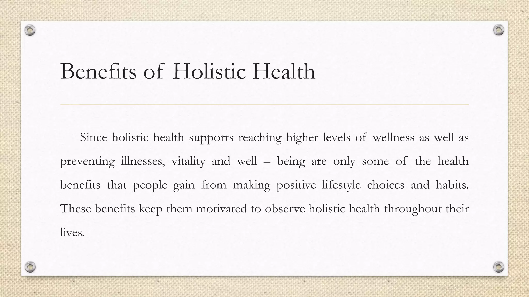 Holistic Health | PPTX