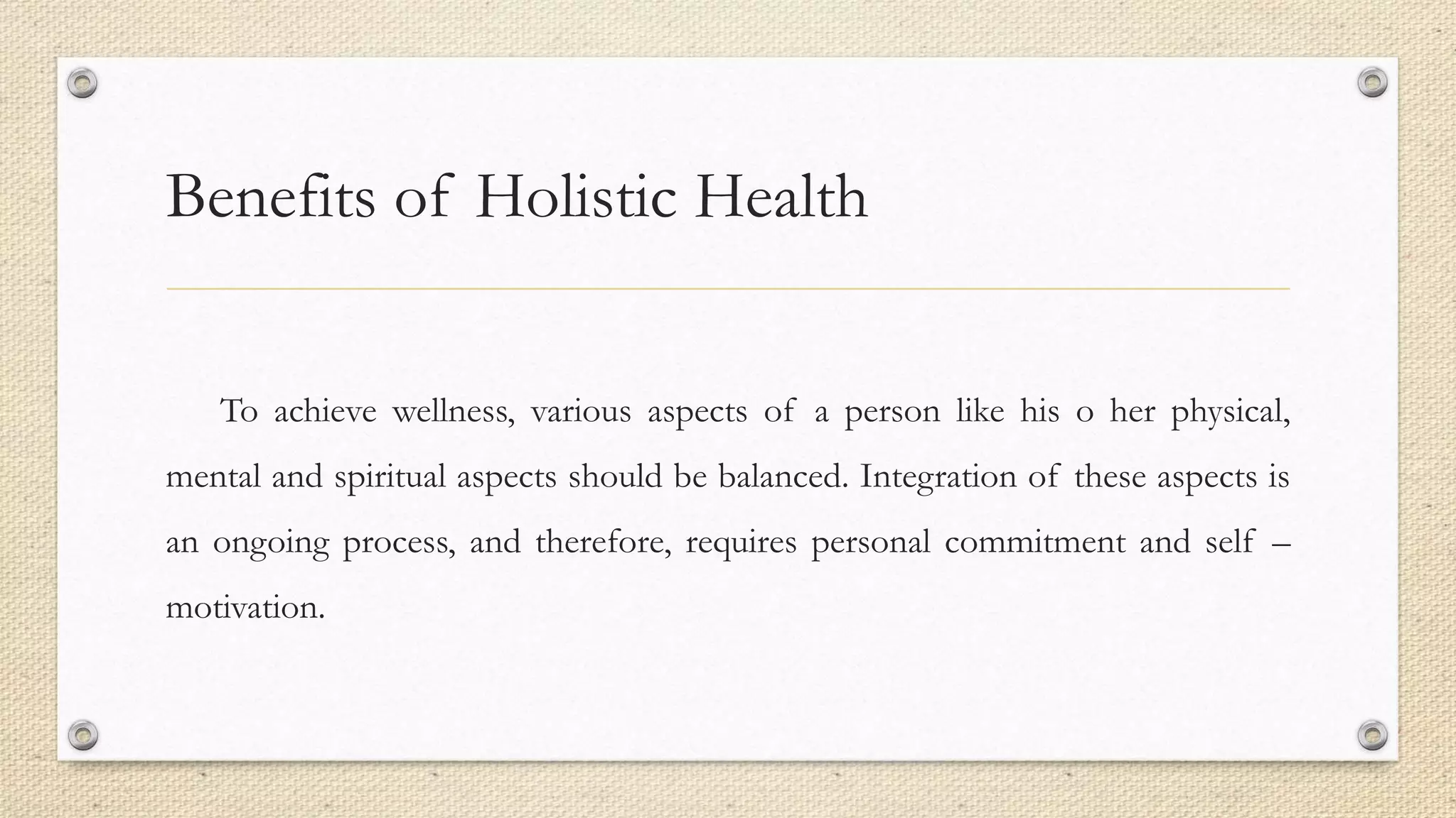 Holistic Health | PPTX