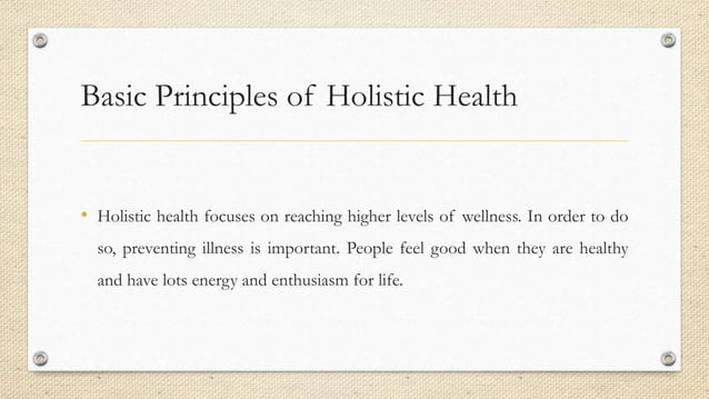 Holistic Health | PPT