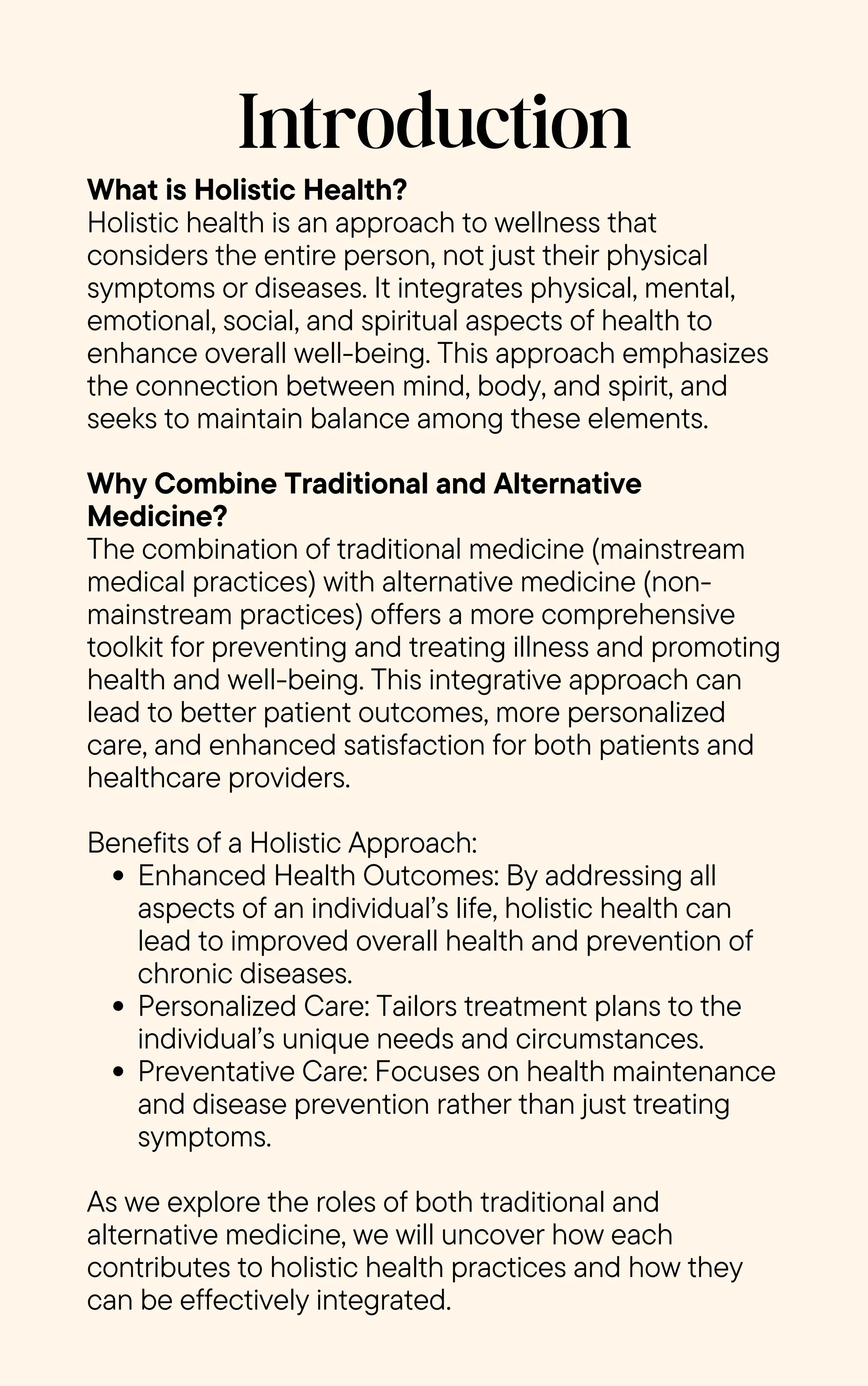 Holistic Health Approaches: Combining Traditional and Alternative ...