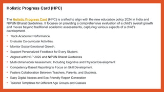 Holistic Progress Card - Vidyalaya School Software | PPTX
