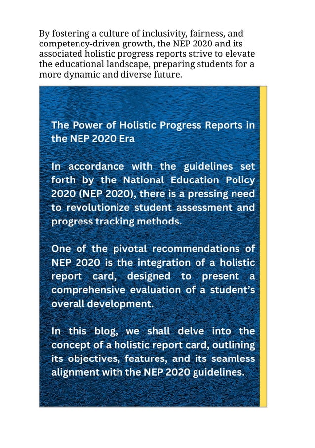 Holistic Report Card for schools.pdf | Educational Assessment | Education