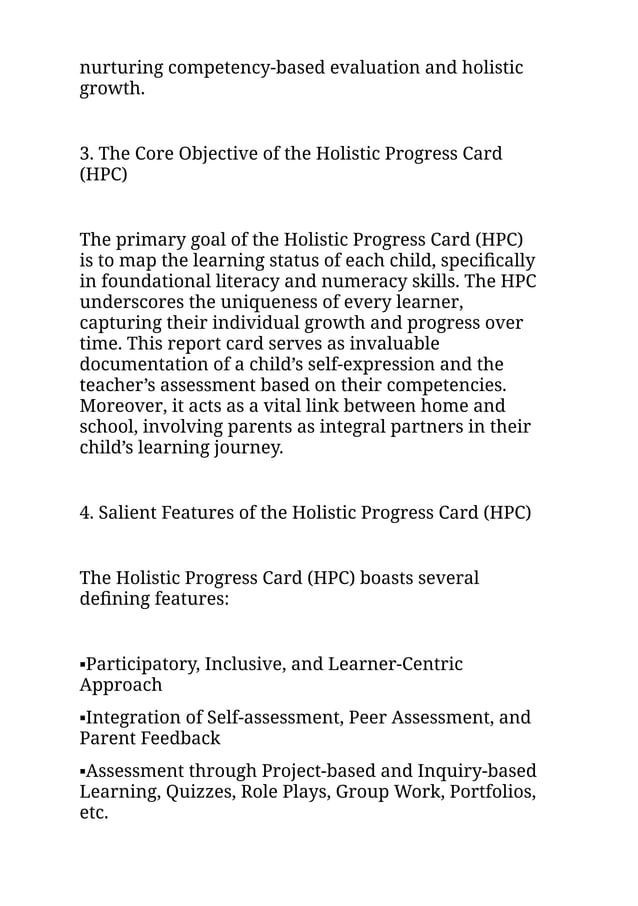 Holistic Report Card for schools.pdf | Educational Assessment | Education