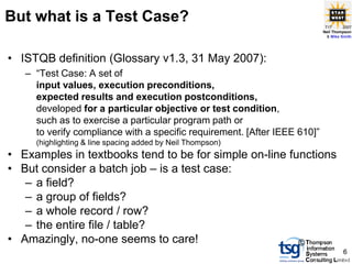 Holistic Test Analysis & Design (2007) | PPT