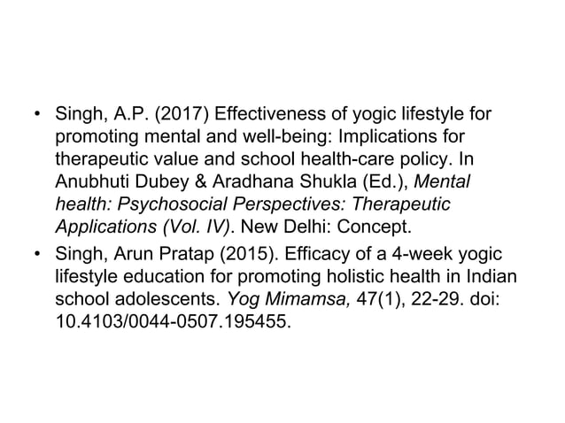 Holistic vision in yoga | PPT