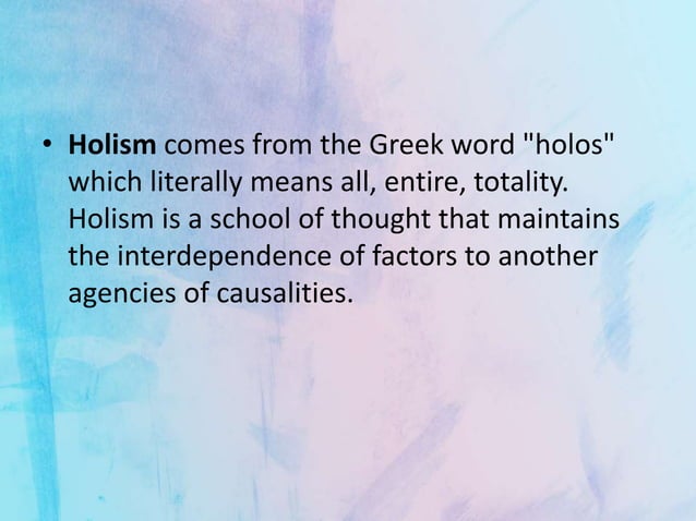 Holistic vs Partial Point of View | PPTX