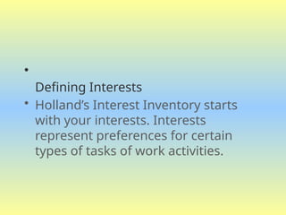 Holland-Personality-Types-BY-Holland-ppt | PPT