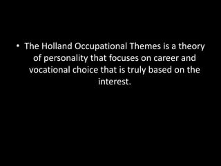 Jhon Holland code | PPT
