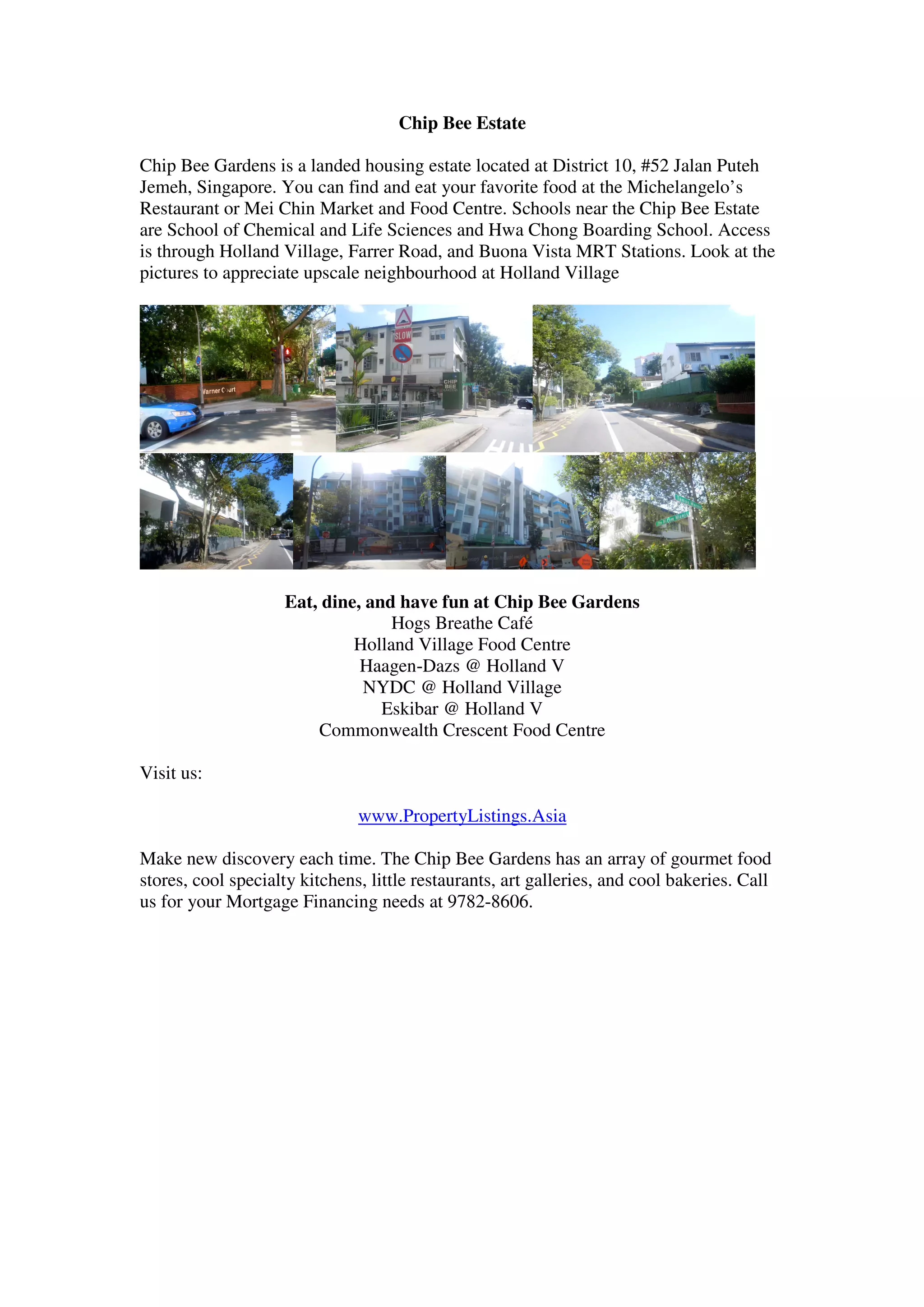 Chip Bee Estate | PDF