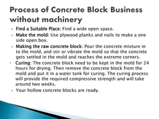 Starting a business (Hollow block) presentation | PPTX