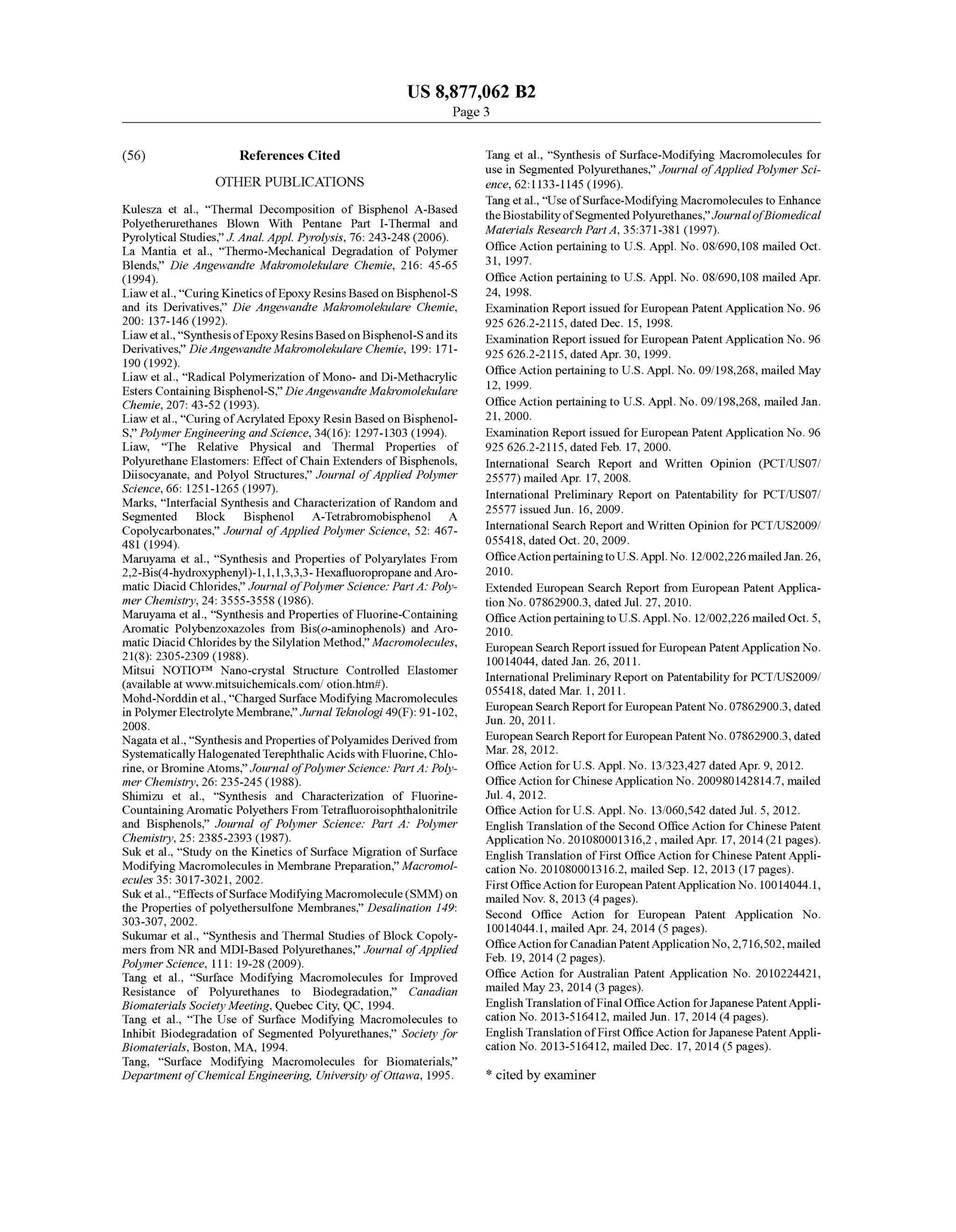 Hollow fibermembranes us8877062 | PDF