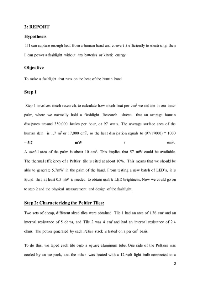 Hollow flashlight | DOCX