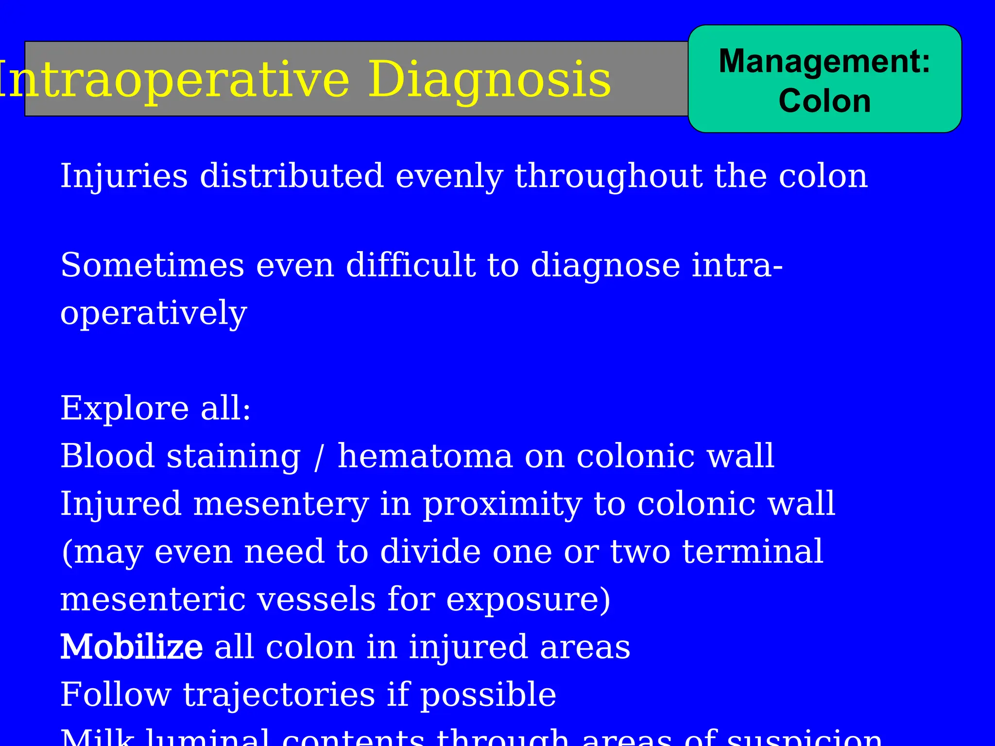 Hollow Viscus Injuries diagnosis & treatment | PPT