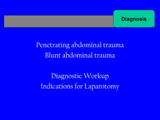 Hollow Viscus Injuries diagnosis & treatment | PPT