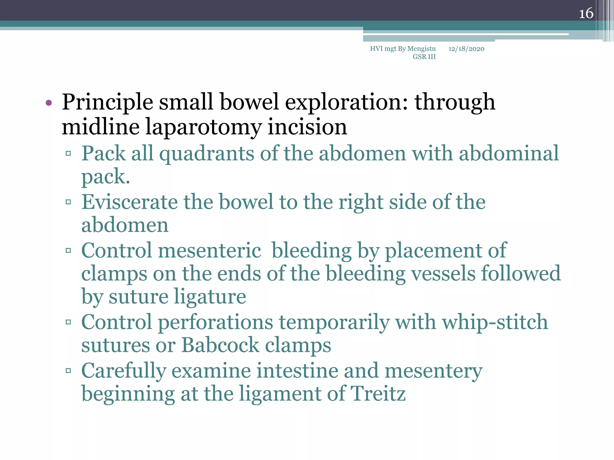 Hollow viscus injury management | PPTX