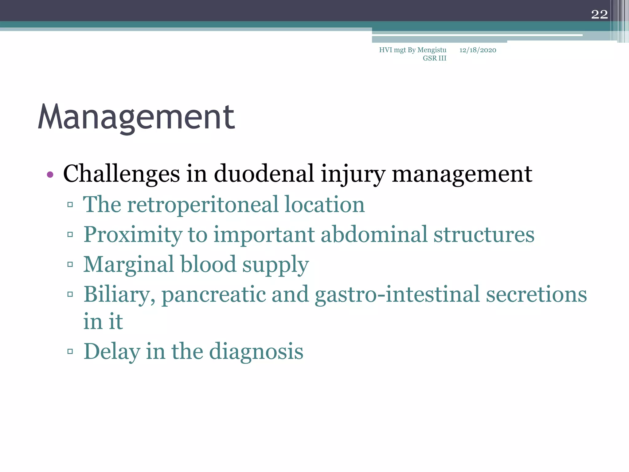 Hollow viscus injury management | PPTX