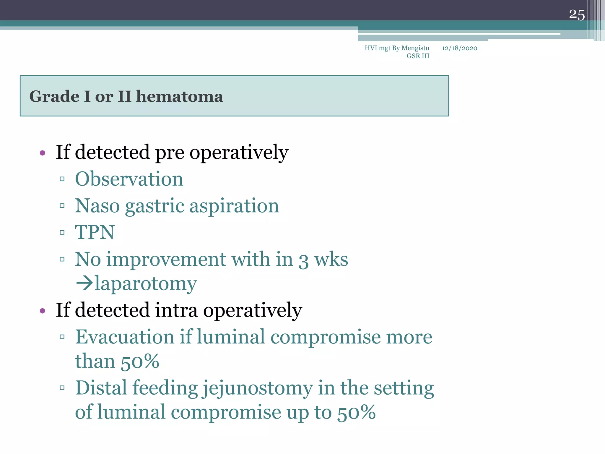 Hollow viscus injury management | PPTX