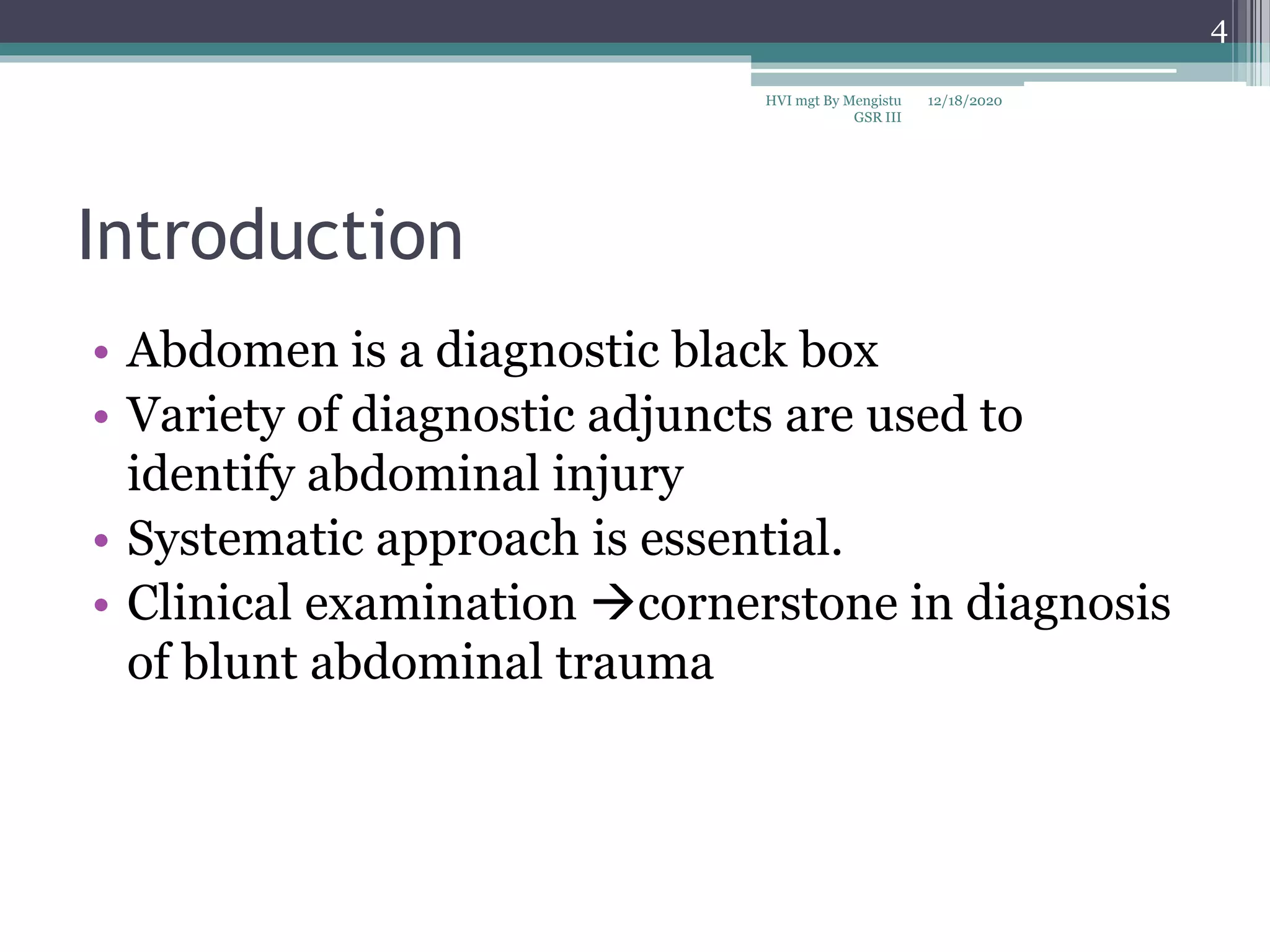 Hollow viscus injury management | PPTX