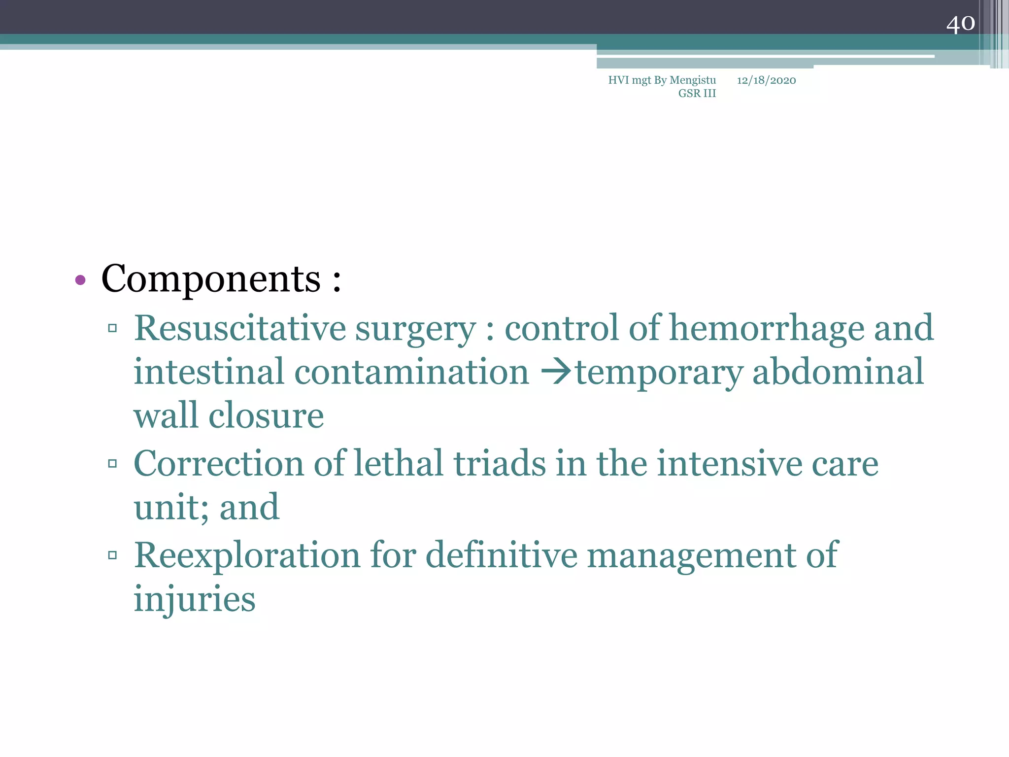 Hollow viscus injury management | PPTX