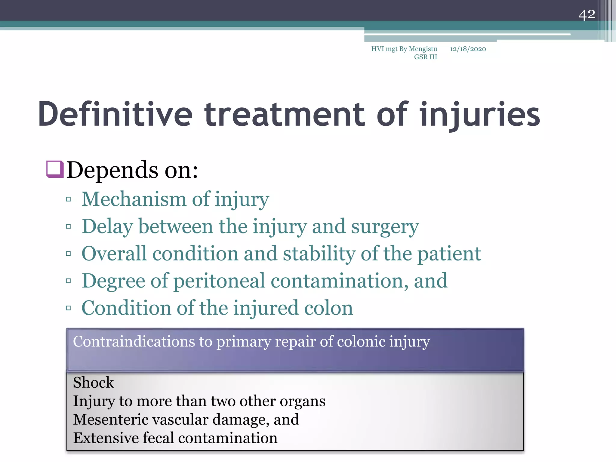 Hollow viscus injury management | PPTX