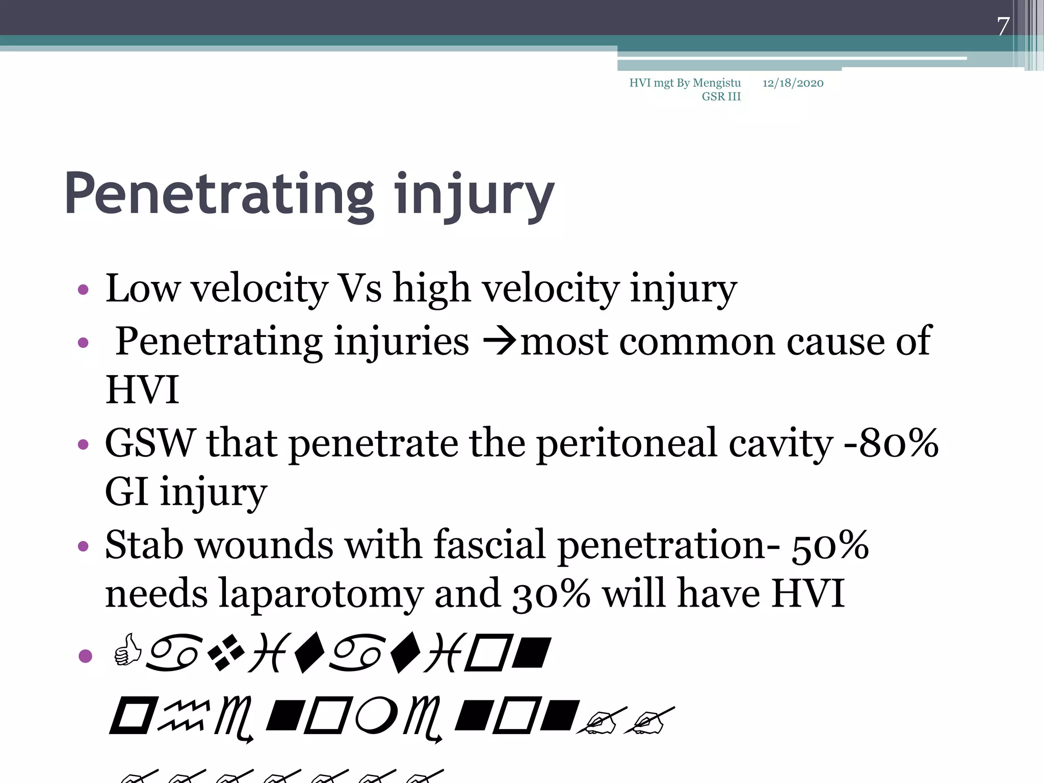 Hollow viscus injury management | PPTX