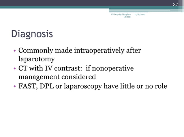 Hollow viscus injury management | PPTX | Death, Injury, or Military ...