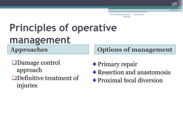 Hollow viscus injury management | PPTX | Death, Injury, or Military ...