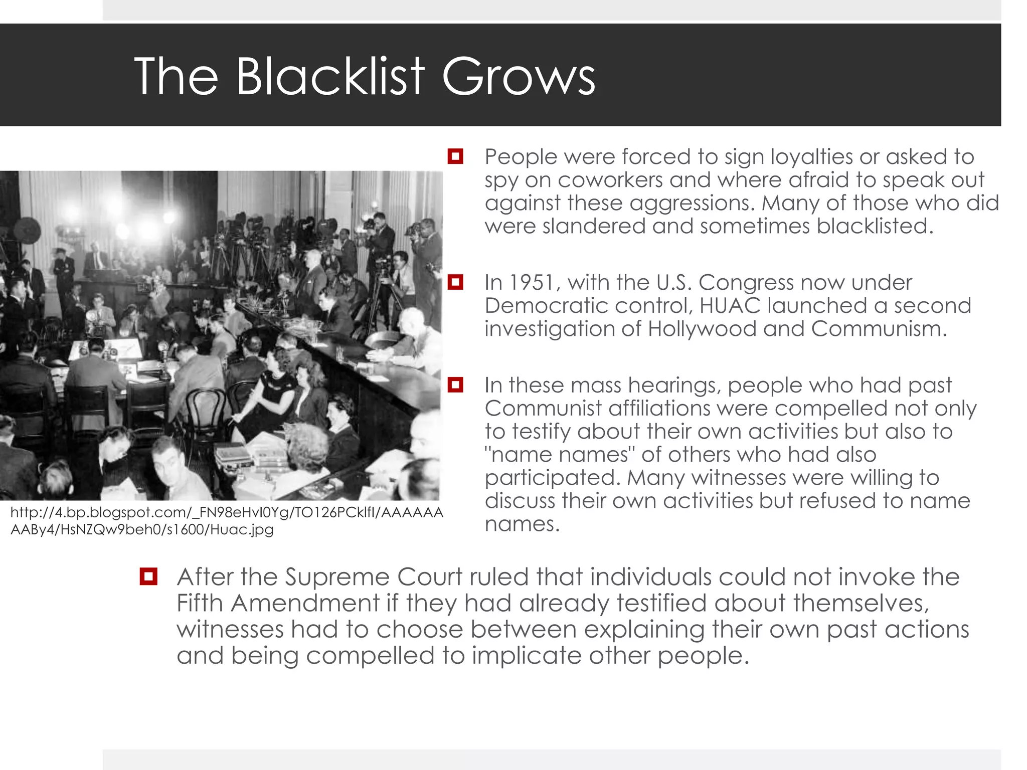 Hollywood blacklist | PPTX