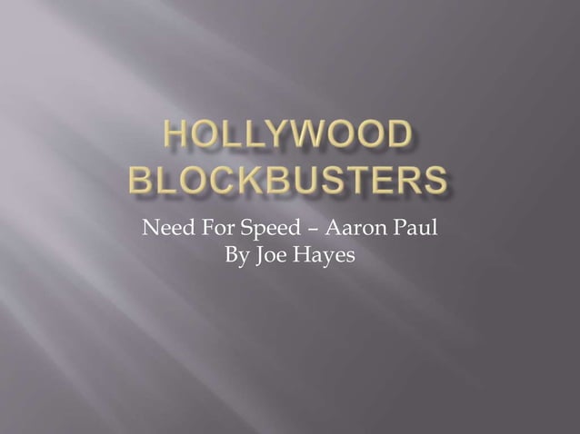 Hollywood blockbusters | PPT