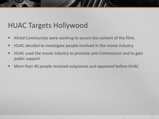 Hollywood during Red Scare | PPT