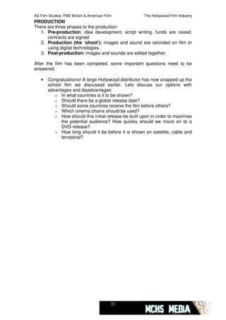 Hollywood film industry | PDF