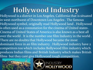 Hollywood industry | PPTX