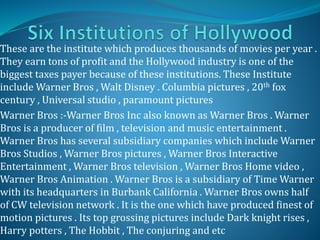 Hollywood industry | PPTX