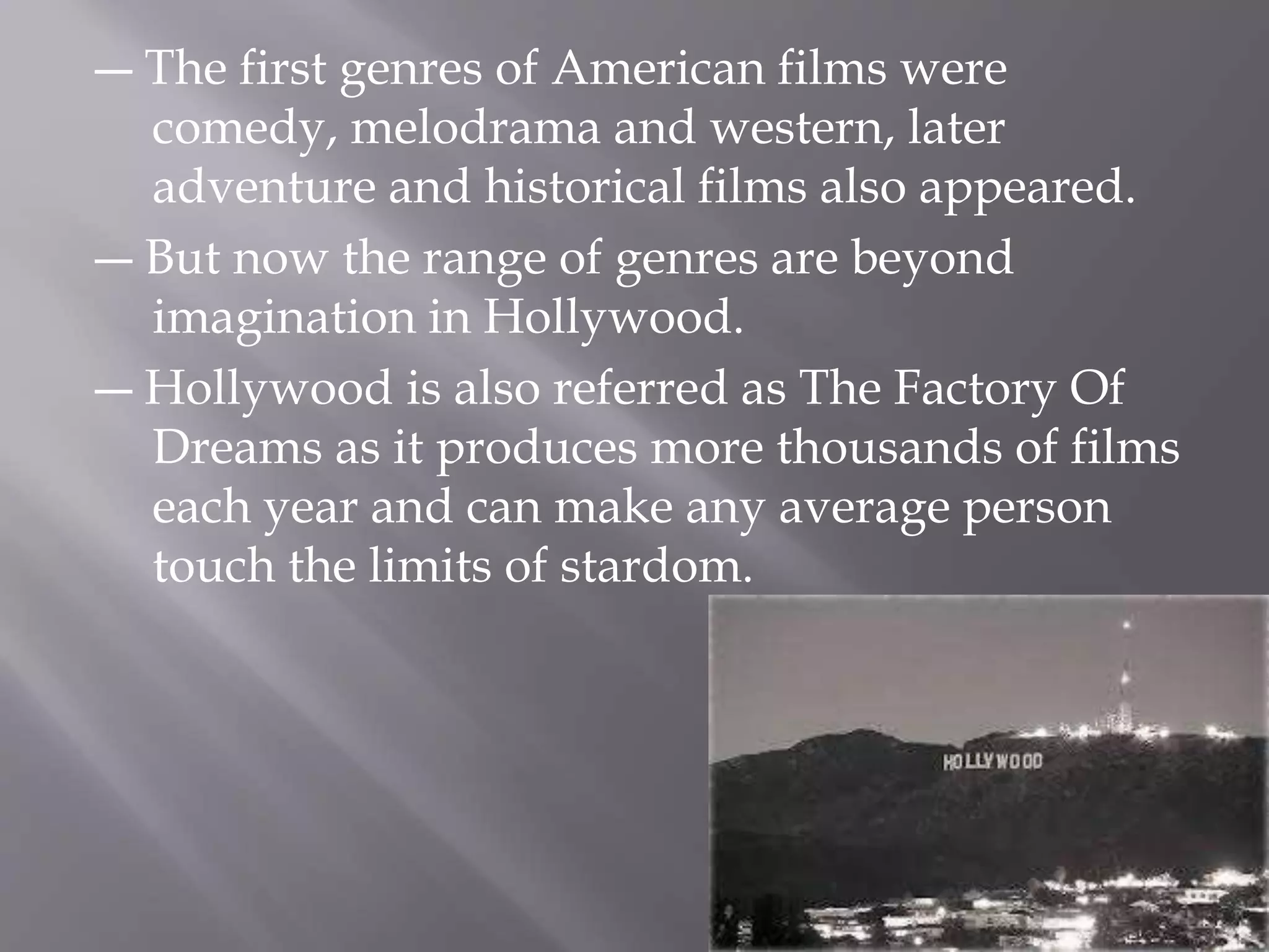 Hollywood presentation | PPTX