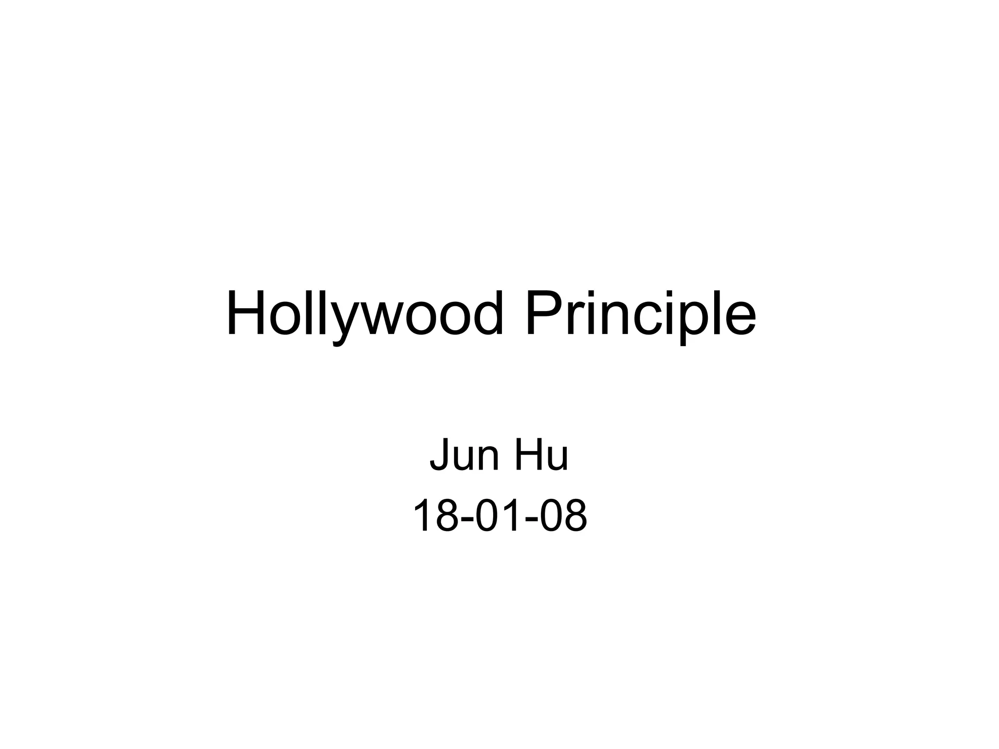 Hollywood principle | PPT
