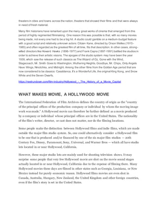 Hollywood research (1) | PDF