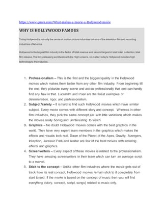 Hollywood research (1) | PDF