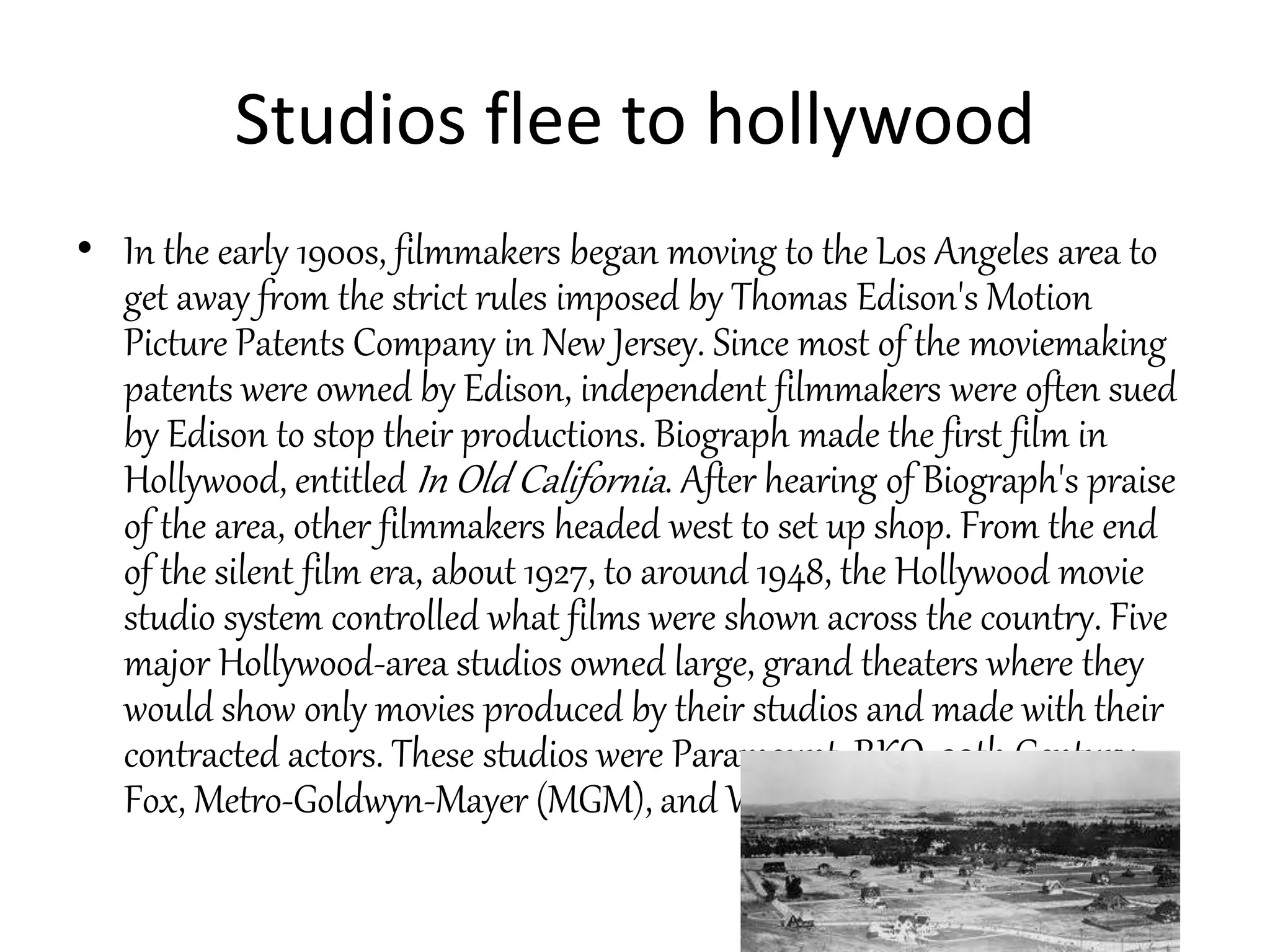 Hollywood slideshow | PPTX | History | Genres