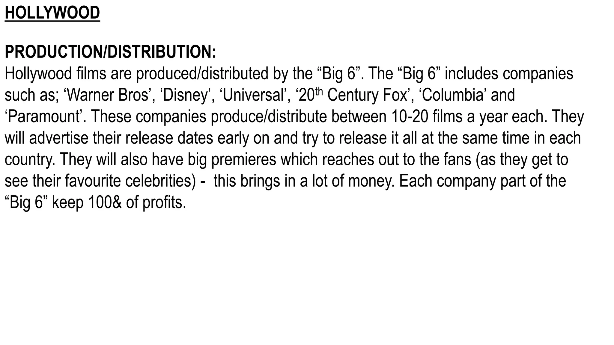 Hollywood vs british film industry | PPTX