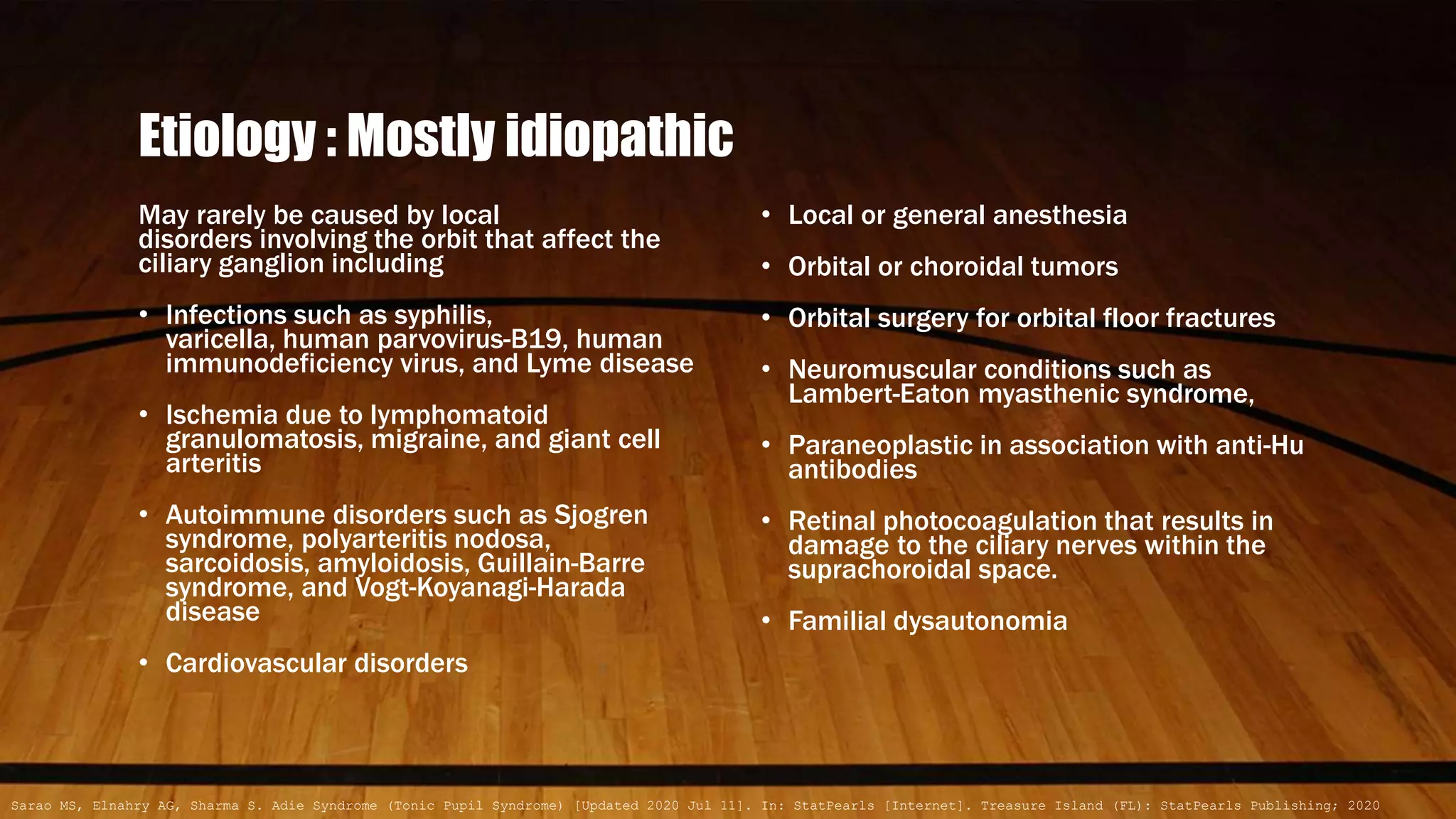 Holmes Adie Syndrome | PPTX
